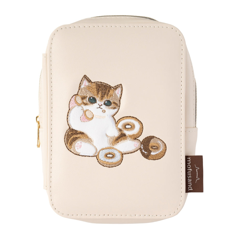 mofusand Mirror-Attached Pouch (Beige) | mofusand mofumofuMarket