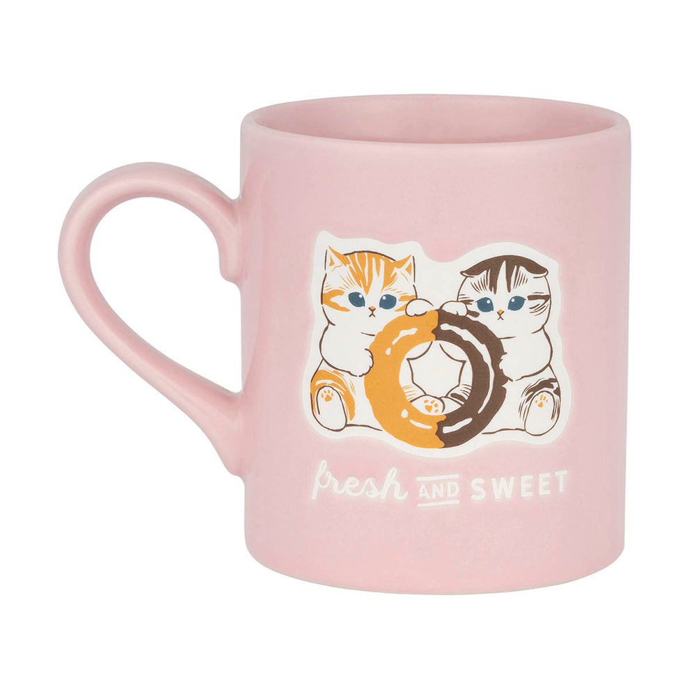 mofusand COFFEE AND DONUTS 撥水マグカップ(ピンク) | mofusandもふもふマーケット