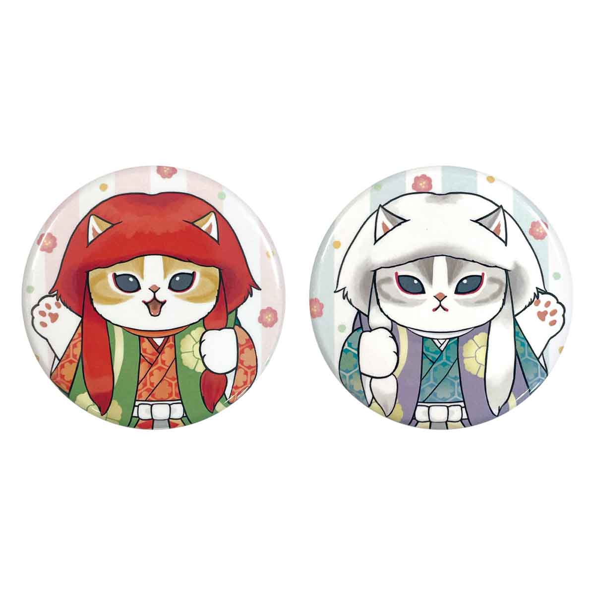 mofusand mofumofu journey Kabuki Meow Button Badge Set | mofusandもふもふマーケット