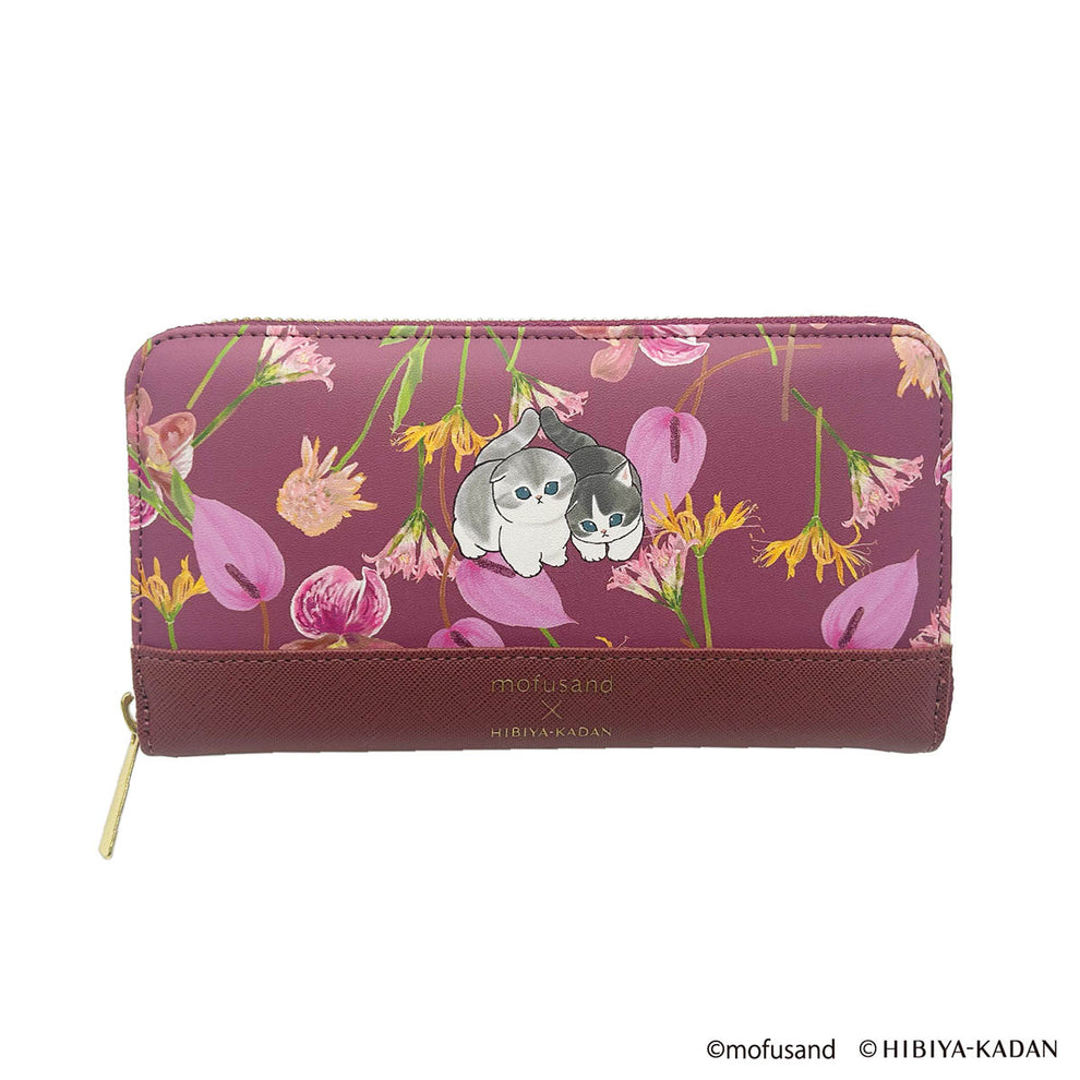 mofusand × HIBIYA-KADAN Long Wallet (Red) | mofusand mofumofuMarket
