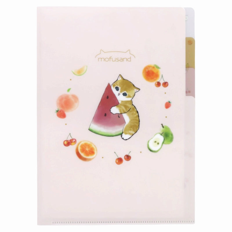 mofusand クリアファイルA5 3P(フルーツ) | mofusandもふもふマーケット